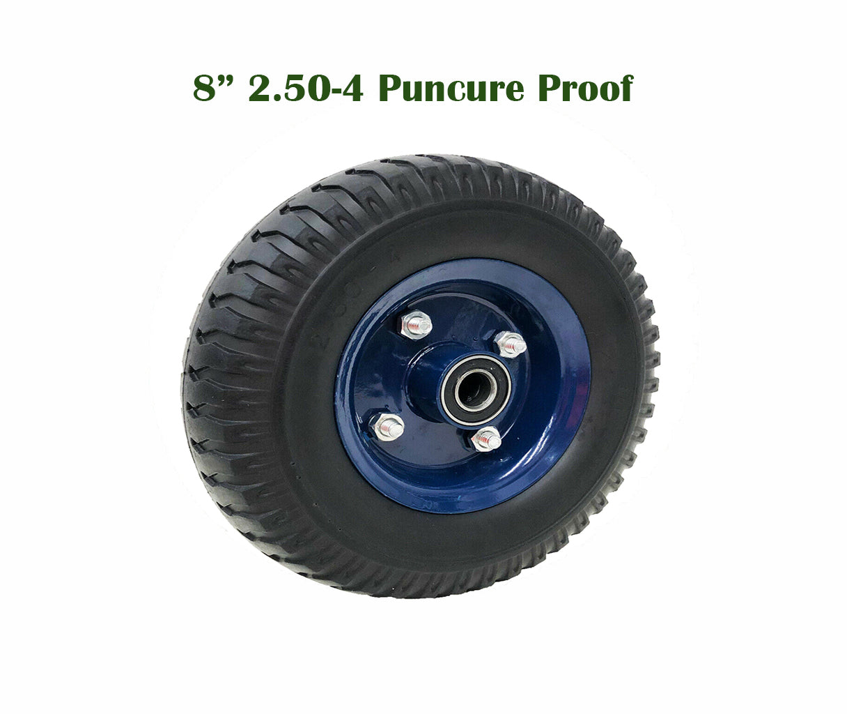 8" 2.50-4 Puncture proof Solid wheelbarrow wheels 16mm/19mm/20mm ...